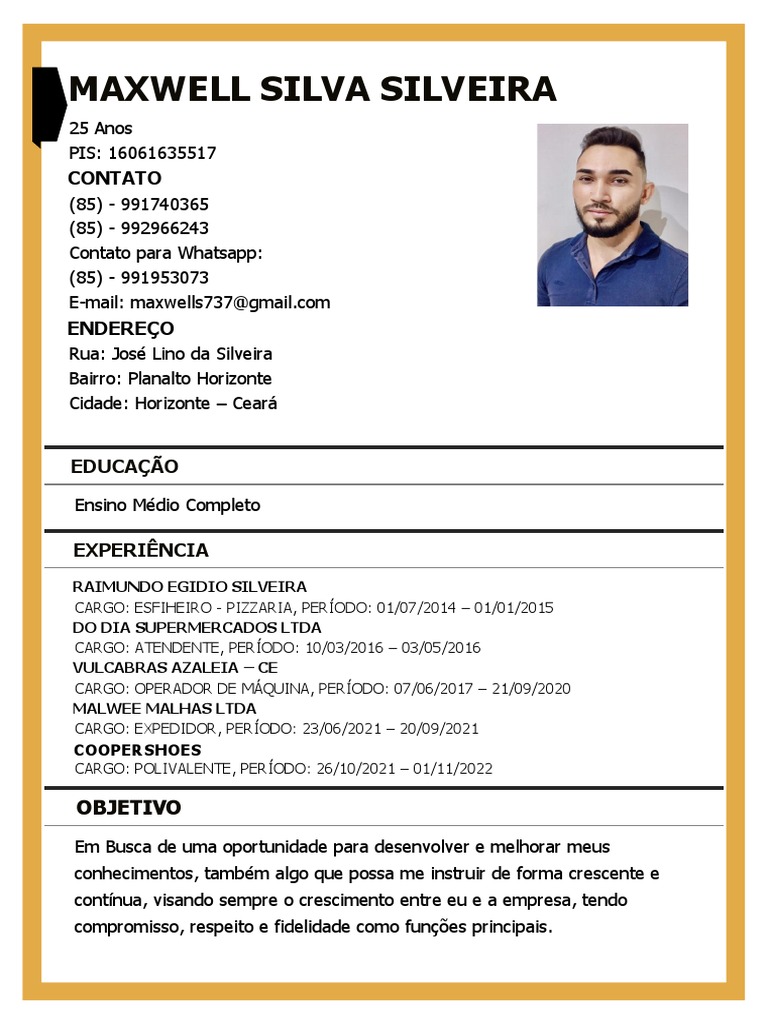 Maxwell Silva Silveira | PDF | Negócios