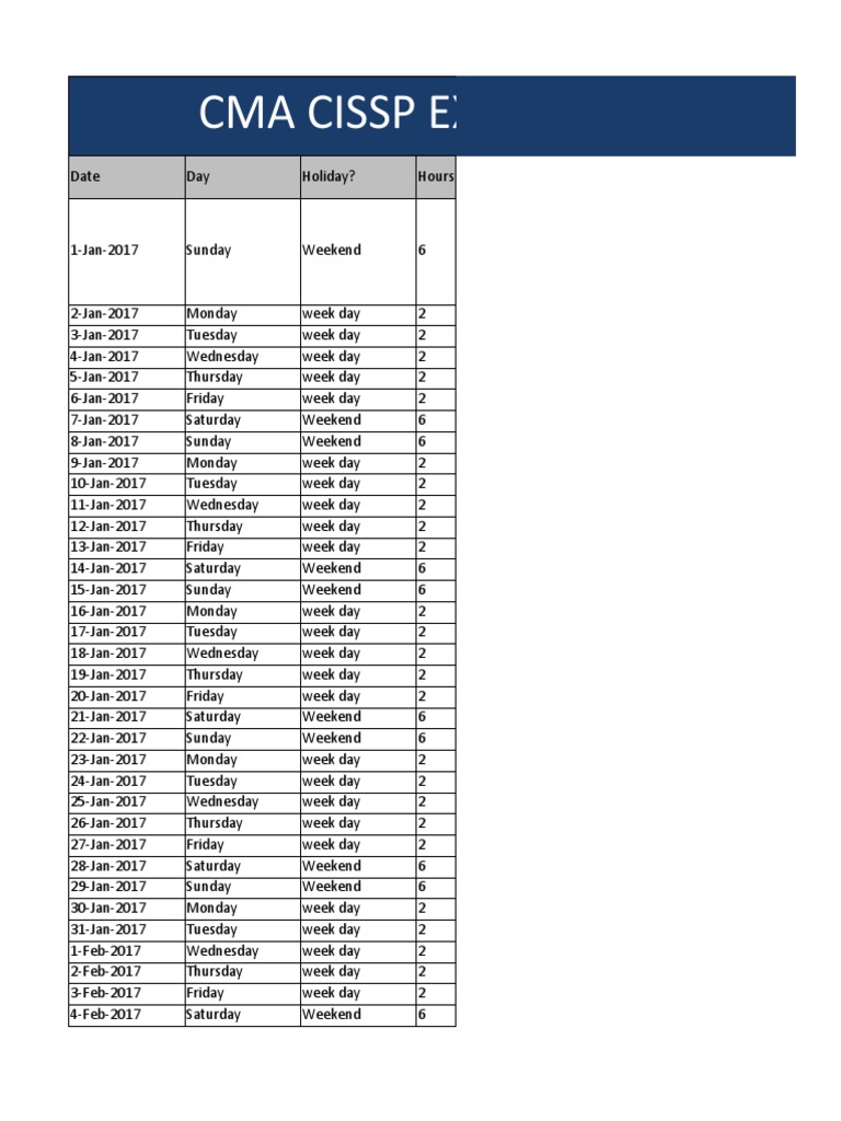 CISSP Preparation Schedule | PDF
