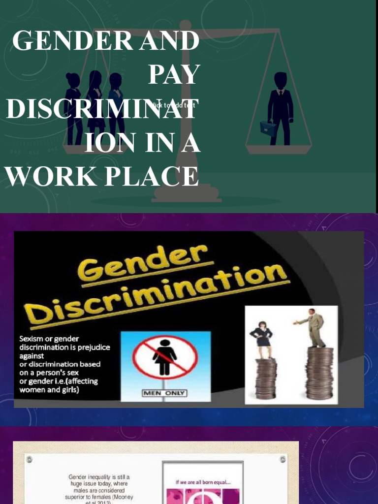 Gender and PAY Discriminat Ionina Work Place: Click To Add Text | PDF ...