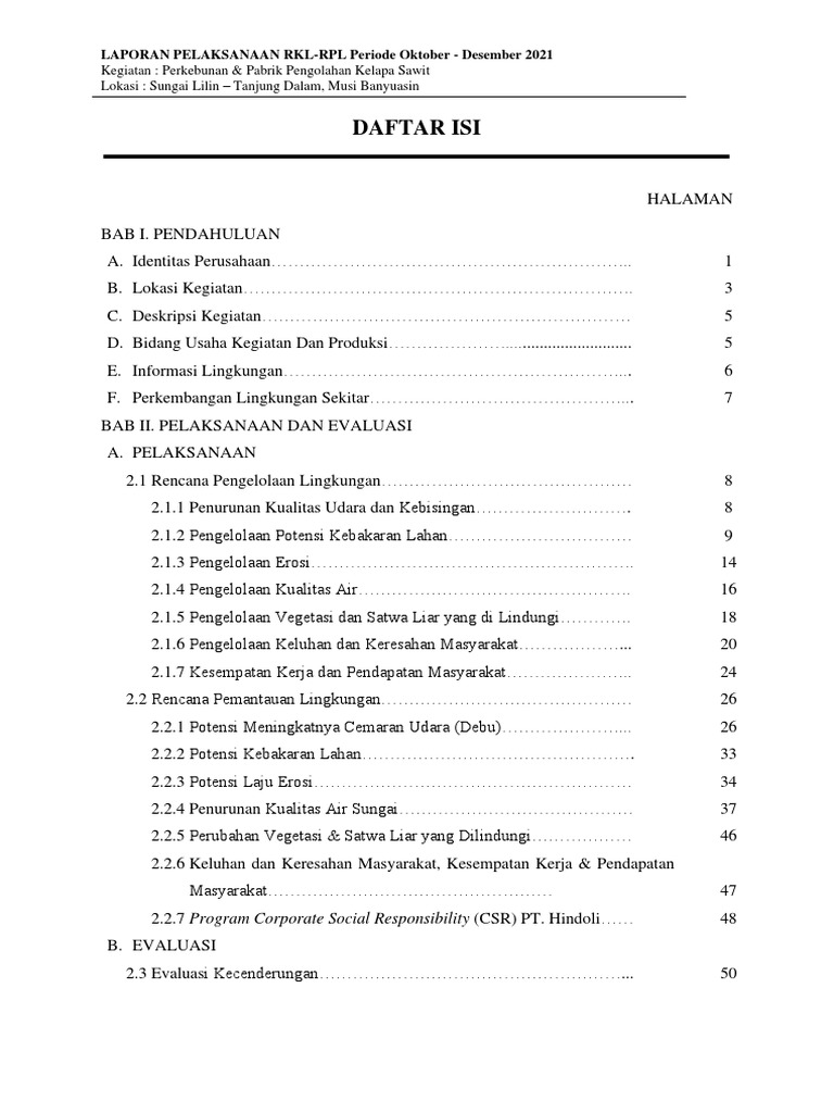 Daftar Isi RKL & RPL | PDF