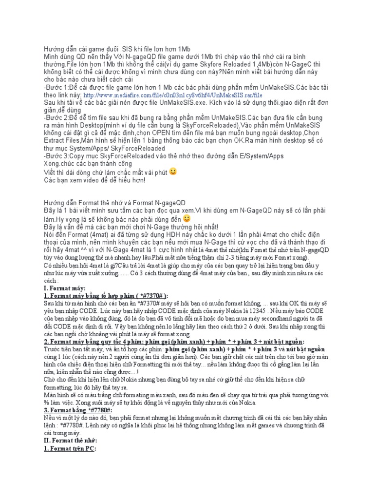 Cai Dat Software Symbian | PDF