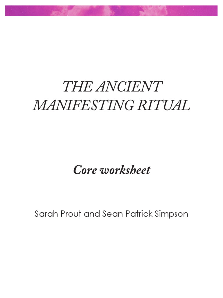 Module 0 - Core Worksheet - The Ancient Manifesting Ritual | PDF
