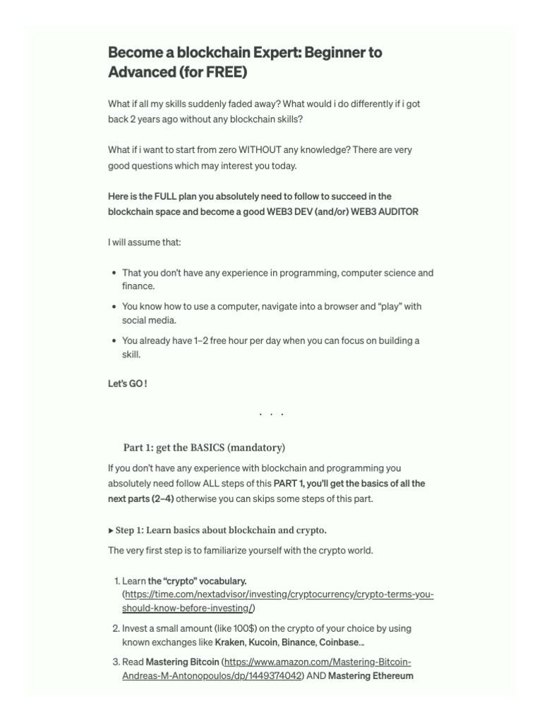 Become A Blockchain Expert Beginner To Advanced Pdf Social Media Popular Culture And Media 