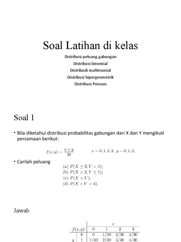 Peluang dan Distribusi Probabilitas dalam Soal Latihan | PDF