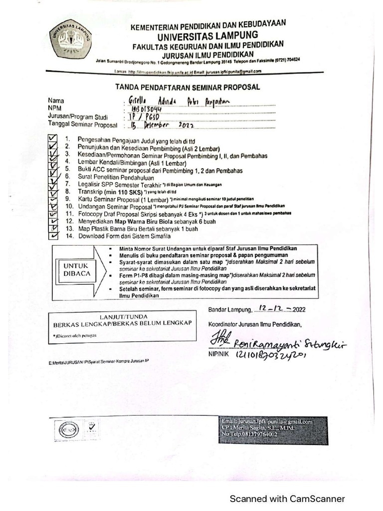 Syarat Sempro - Gisella Adinda Putri Panja - Compressed | PDF