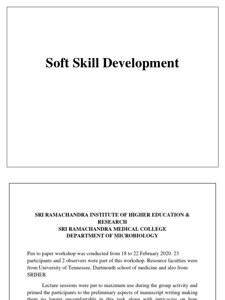 Soft Skill Development | PDF | Mentorship | Learning