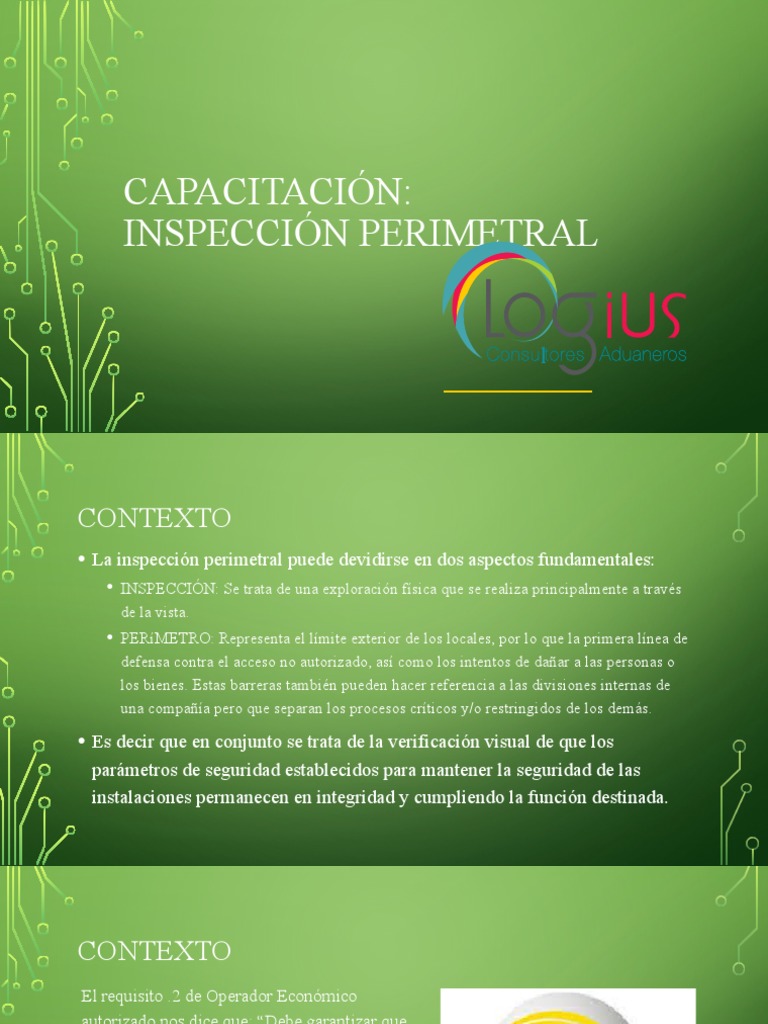 CAPACITACIÓN LOGIUS - Inspección Perimetral | PDF