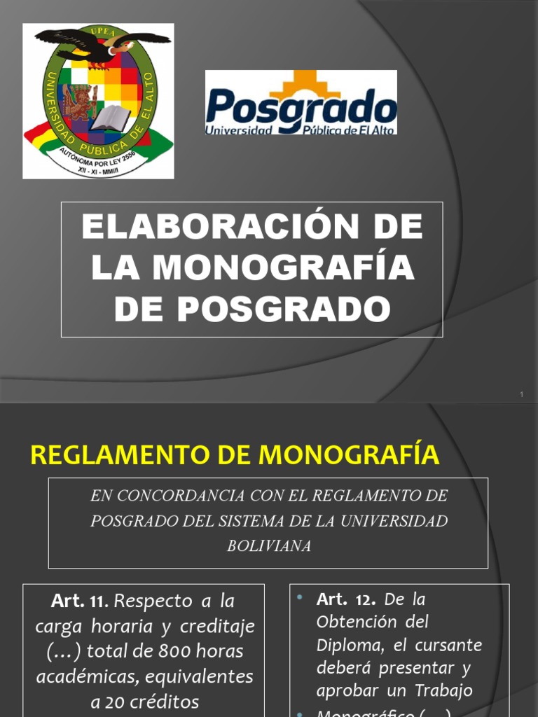 Guía para la Monografía de Posgrado | PDF