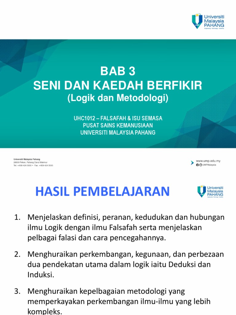 Bab 3 Seni Kaedah Berfikir (Sem1 2021 - 2022) | PDF