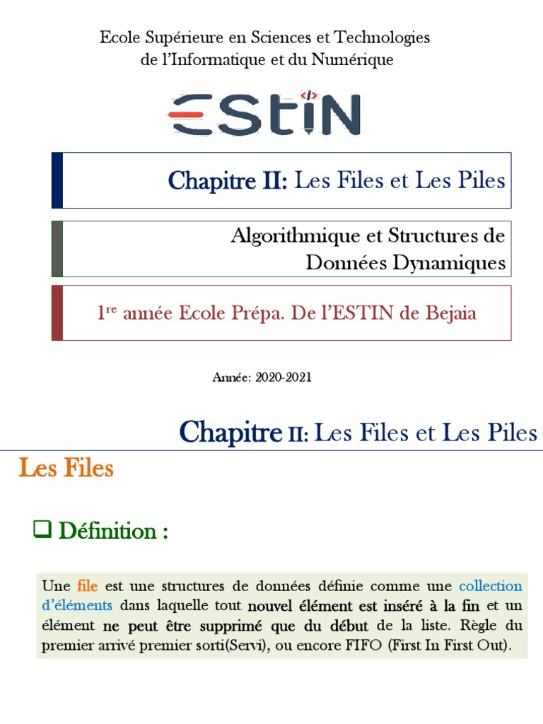 Introduction aux Files en Informatique | PDF | Pointeur (programmation ...