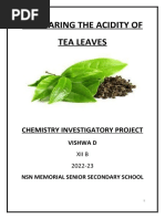 Chemistry Investigatory Project: Acidity in Tea Leaves | PDF