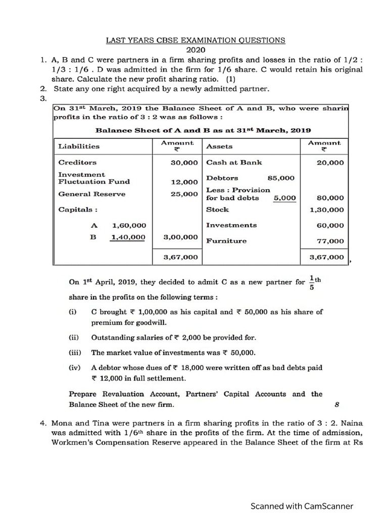 Assignment - Admission of A Partner | PDF