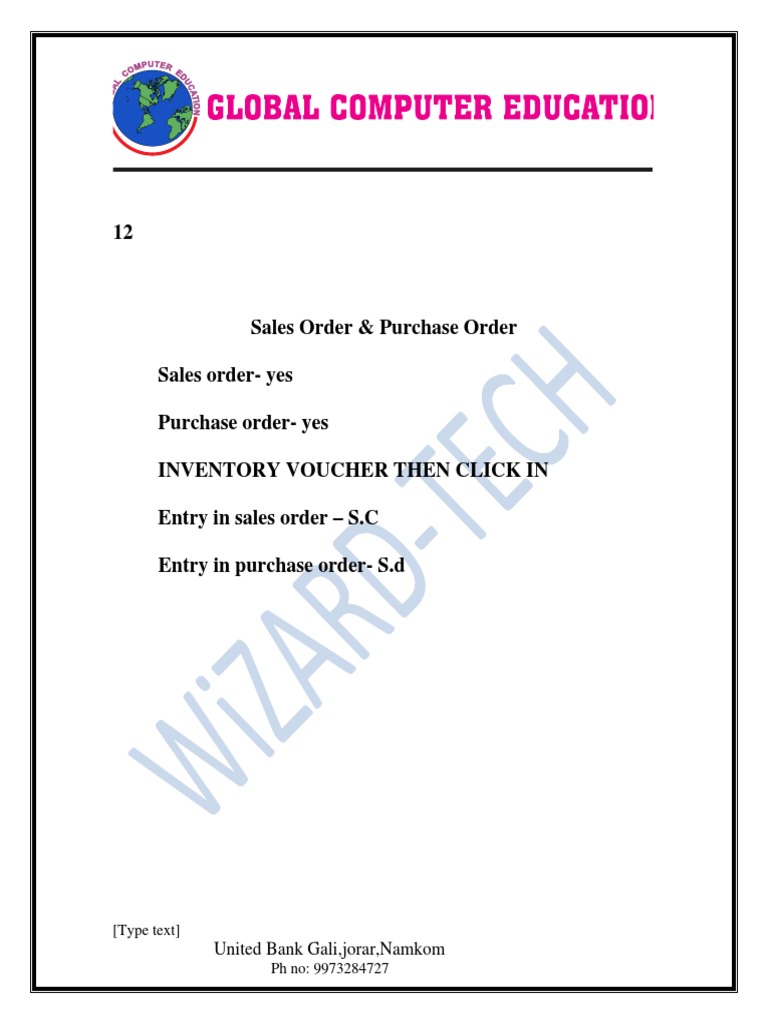 Sales and Purchase Order Process Guide | PDF | Law