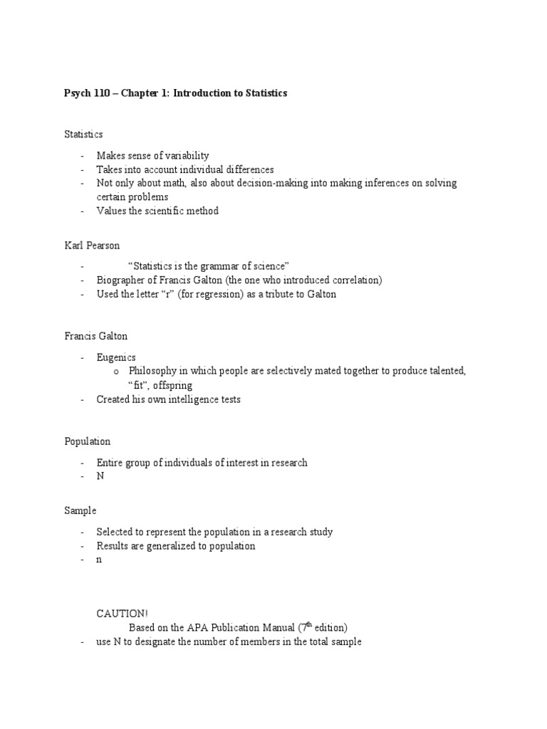 Psych 110 | Download Free PDF | Statistical Hypothesis Testing ...