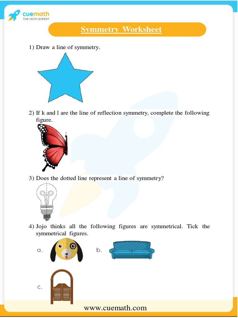 Symmetry Worksheet 4 2 4 | PDF