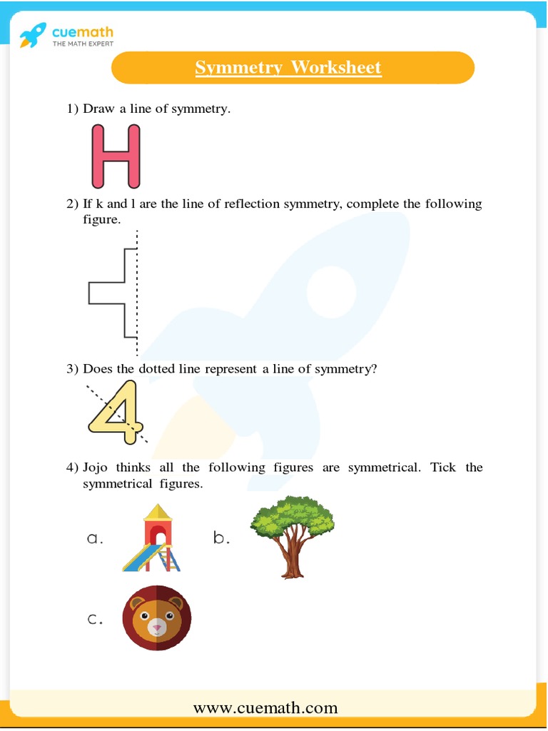 Symmetry Worksheet 2 2 3 | PDF