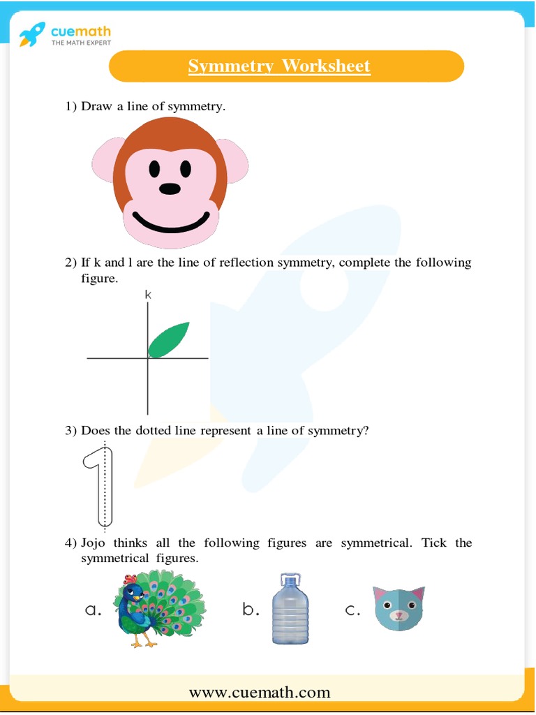 Symmetry Worksheet 1 2 5 | PDF