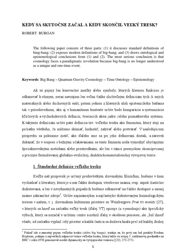Kedy Sa Skutočne Začal A | PDF