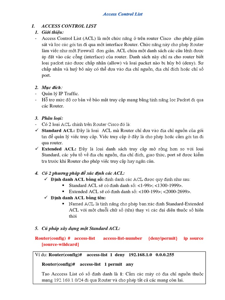Lab ACL | PDF