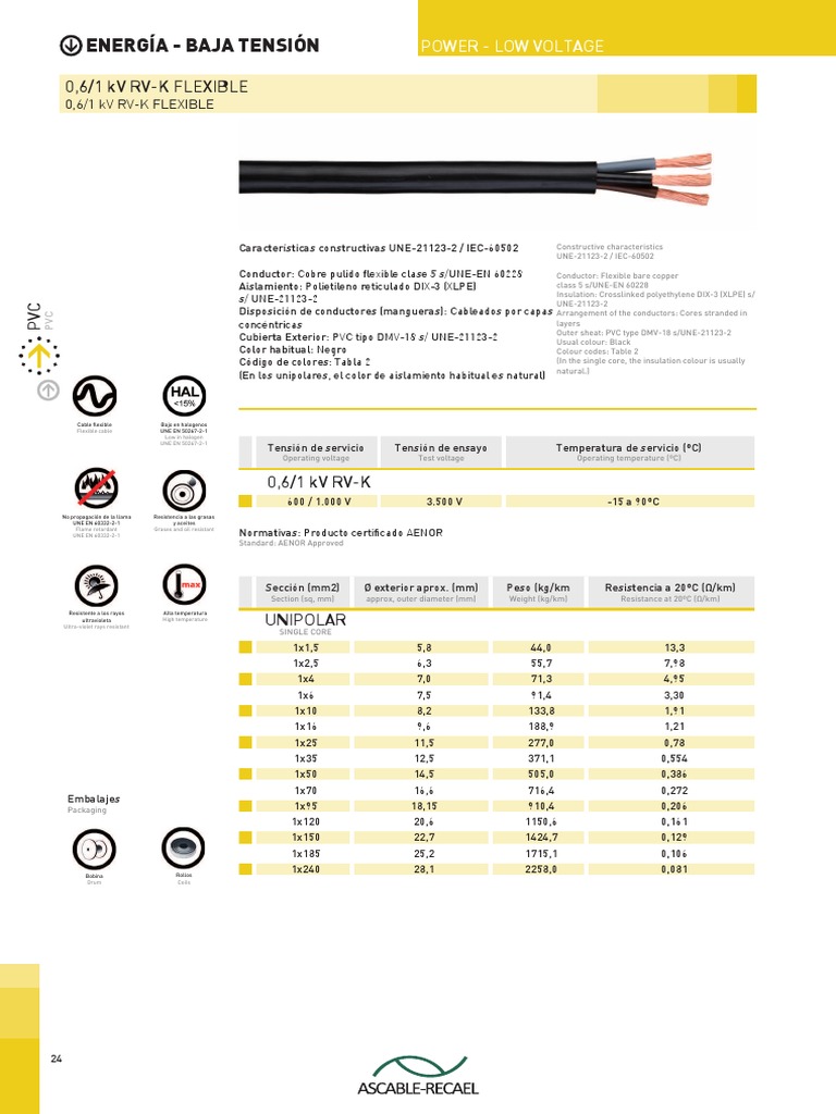 Cable RV-K | PDF | Building Materials