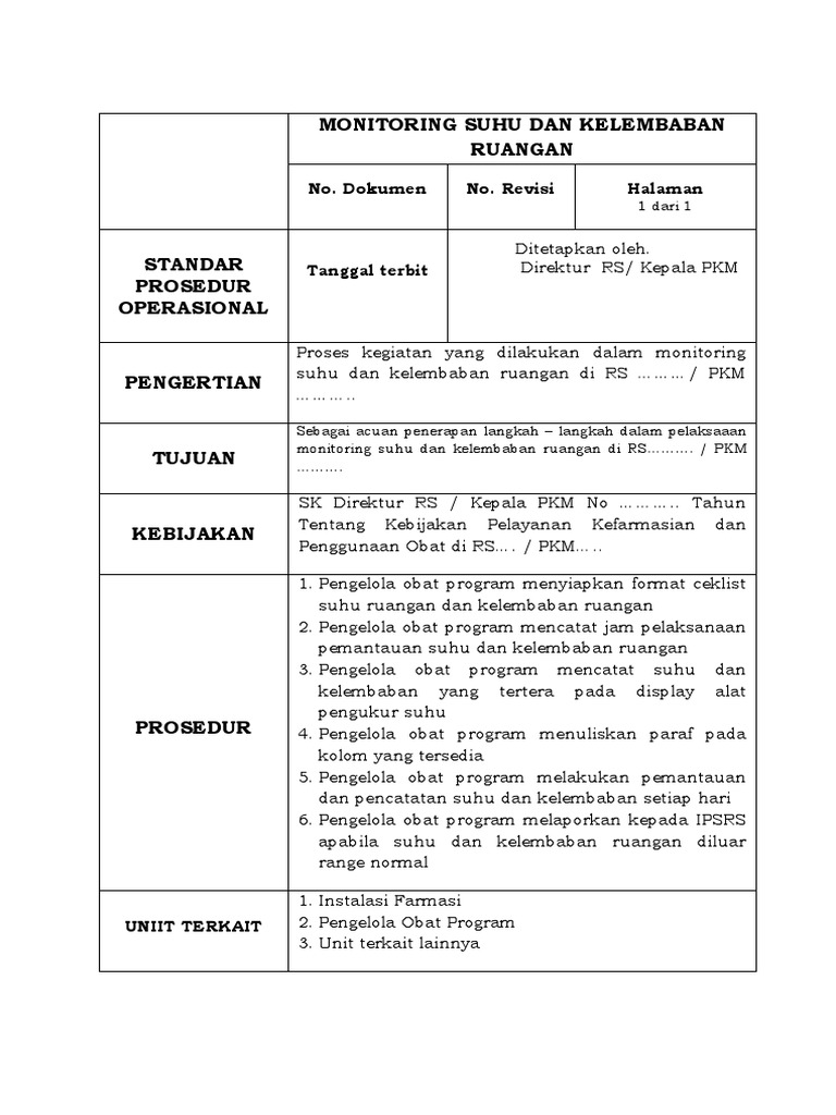 Spo Monitoring Suhu Dan Kelembaban Ruangan | PDF