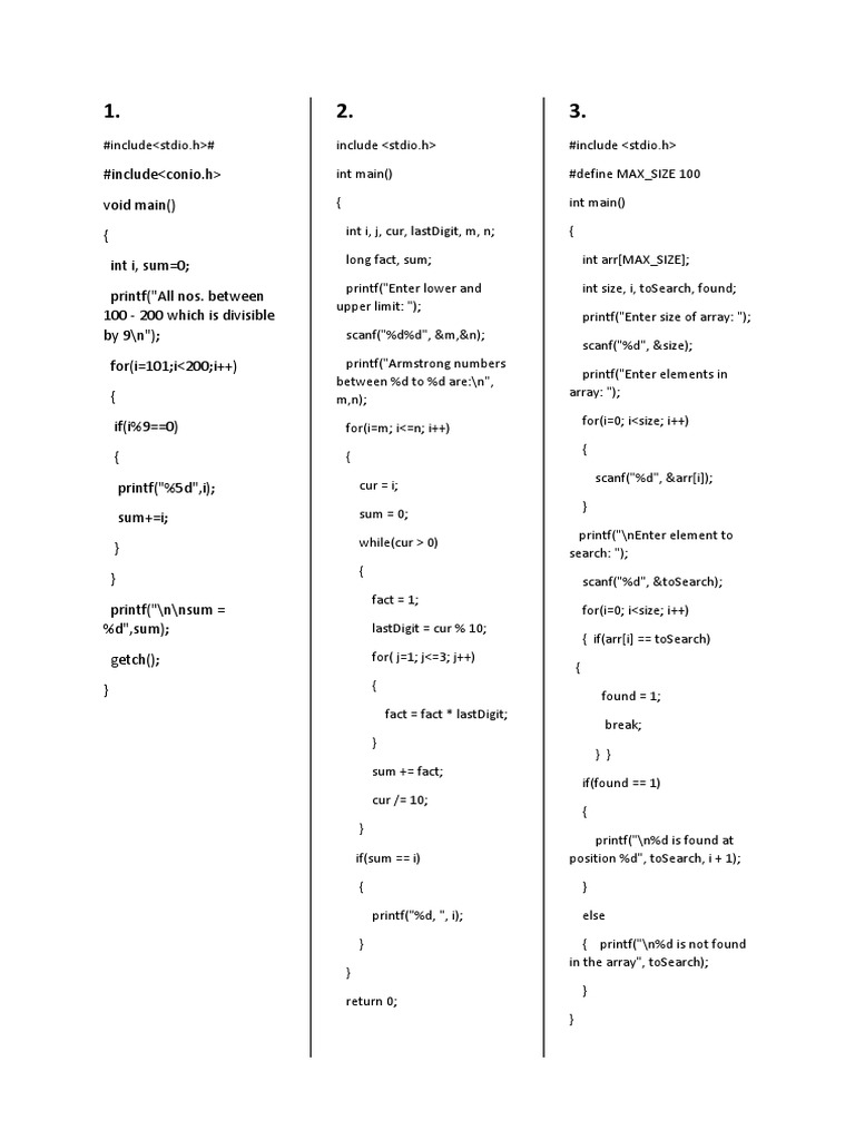 C Language Codes | Pdf | Computer Science | Software Engineering