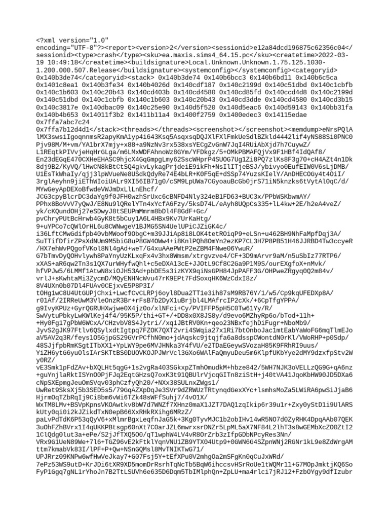 Sims 4 Crash Report: Last Crash Details | PDF
