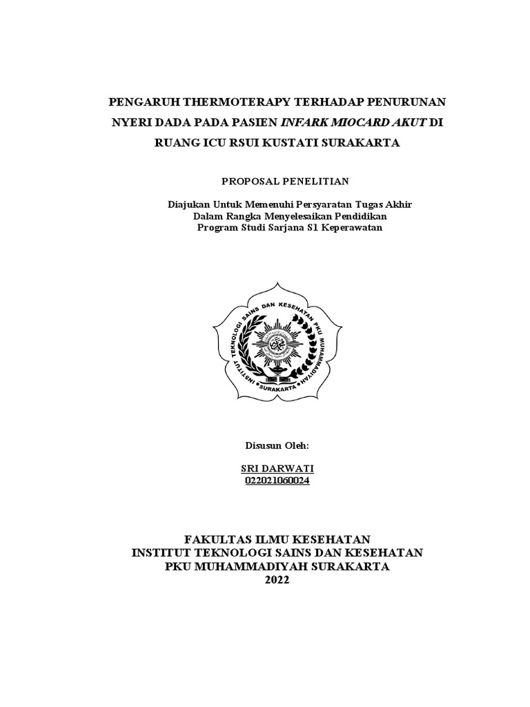 Pengaruh Thermoterapi pada Nyeri Dada IMA | PDF | Sains & Matematika