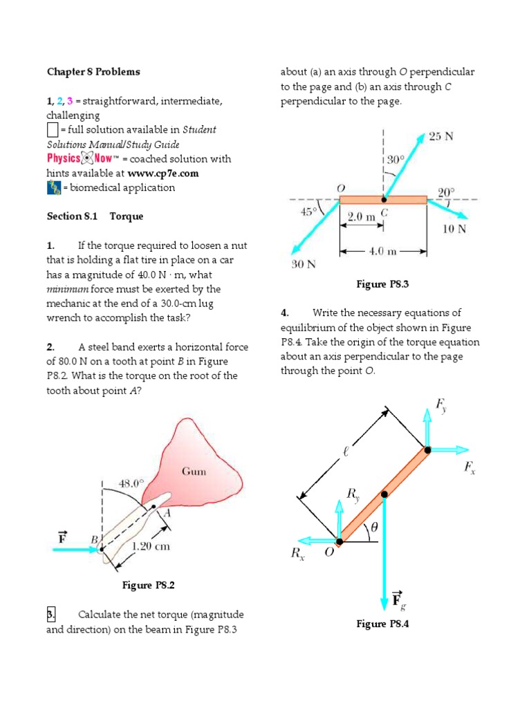 Cp7e CH 8 Problems Ucsd Department of Physics - Compress | PDF | Rotation Around A Fixed Axis ...