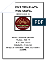 CBSE Class XII English Project Guide | PDF | Social Science