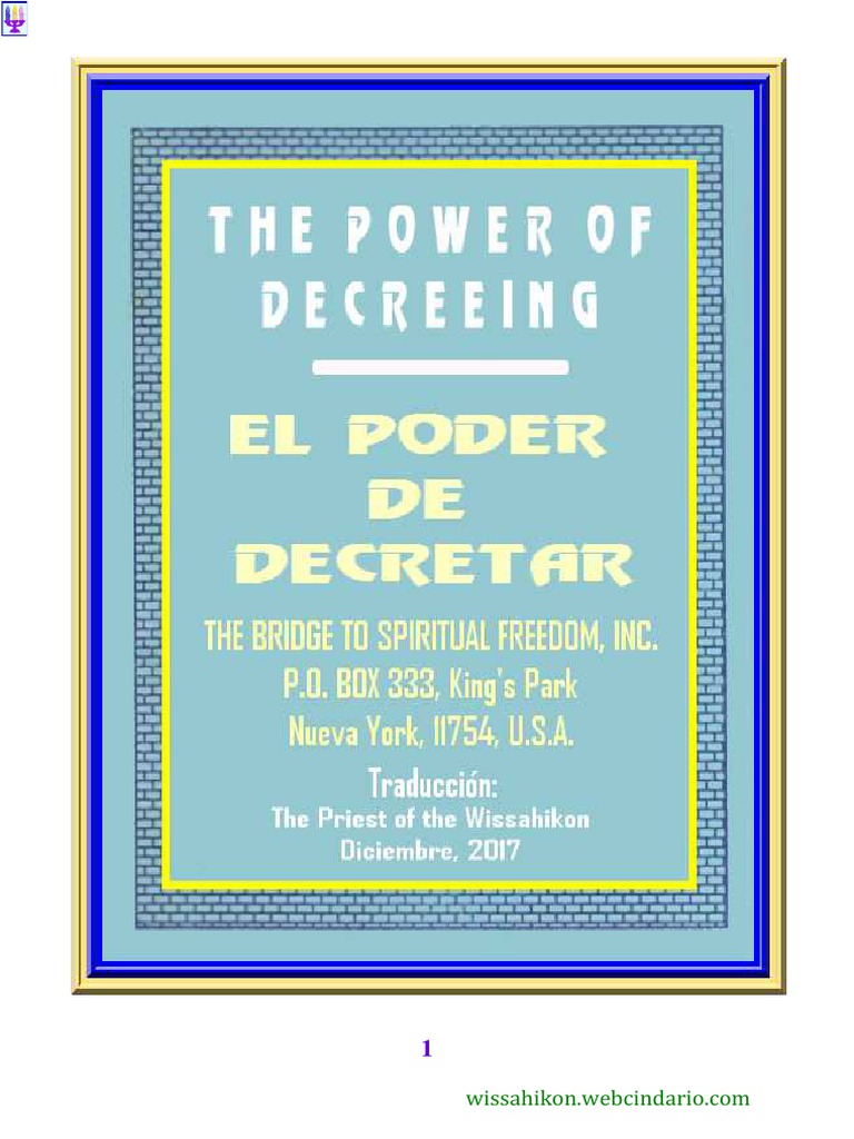 El Poder de Decretar | PDF | Dios | Mente