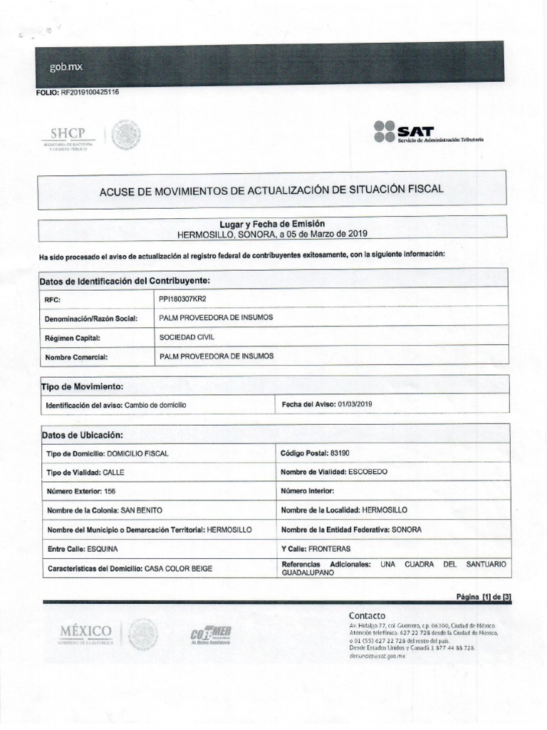 Acuse de Situacion Fiscal | PDF