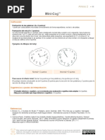 Mini Cog Spanish | PDF | Reloj