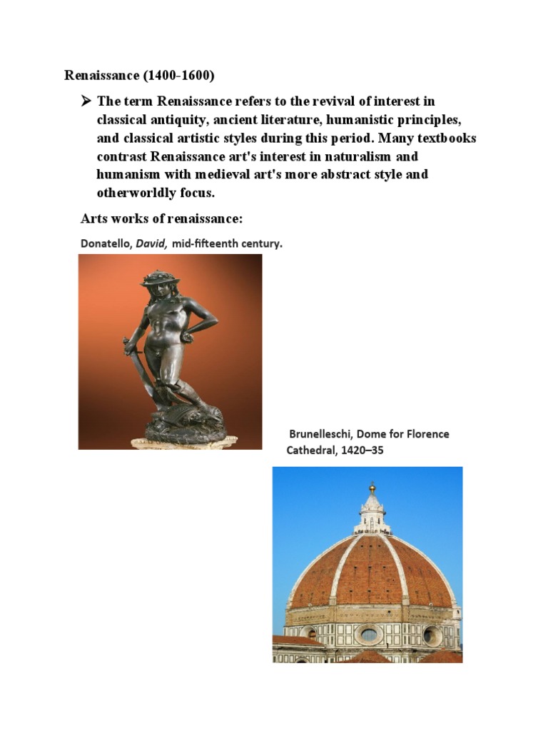 Renaissance to Modern Art Eras in 40 Characters | PDF | Renaissance ...