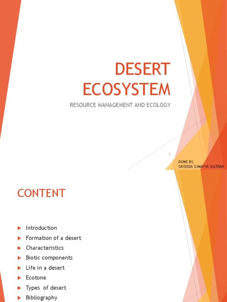 Desert Ecosystem | PDF | Desert | Ecosystem