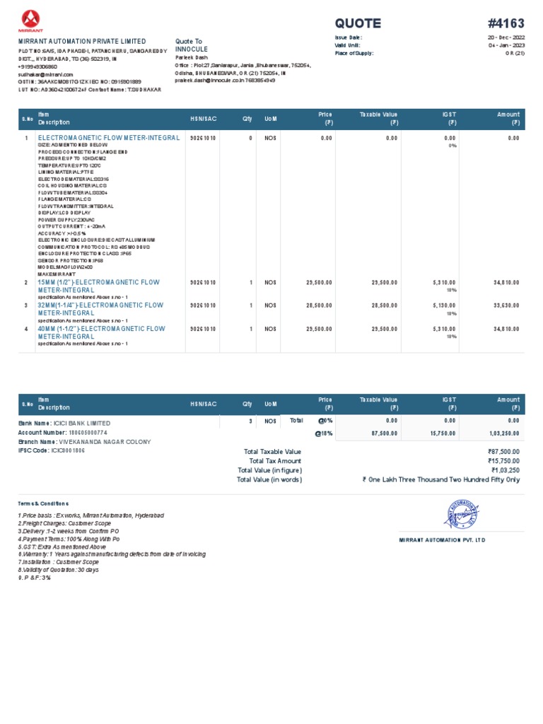 4163 - Innocule-Electromagnetic Flow Meter-Mirrant | PDF | Electricity ...