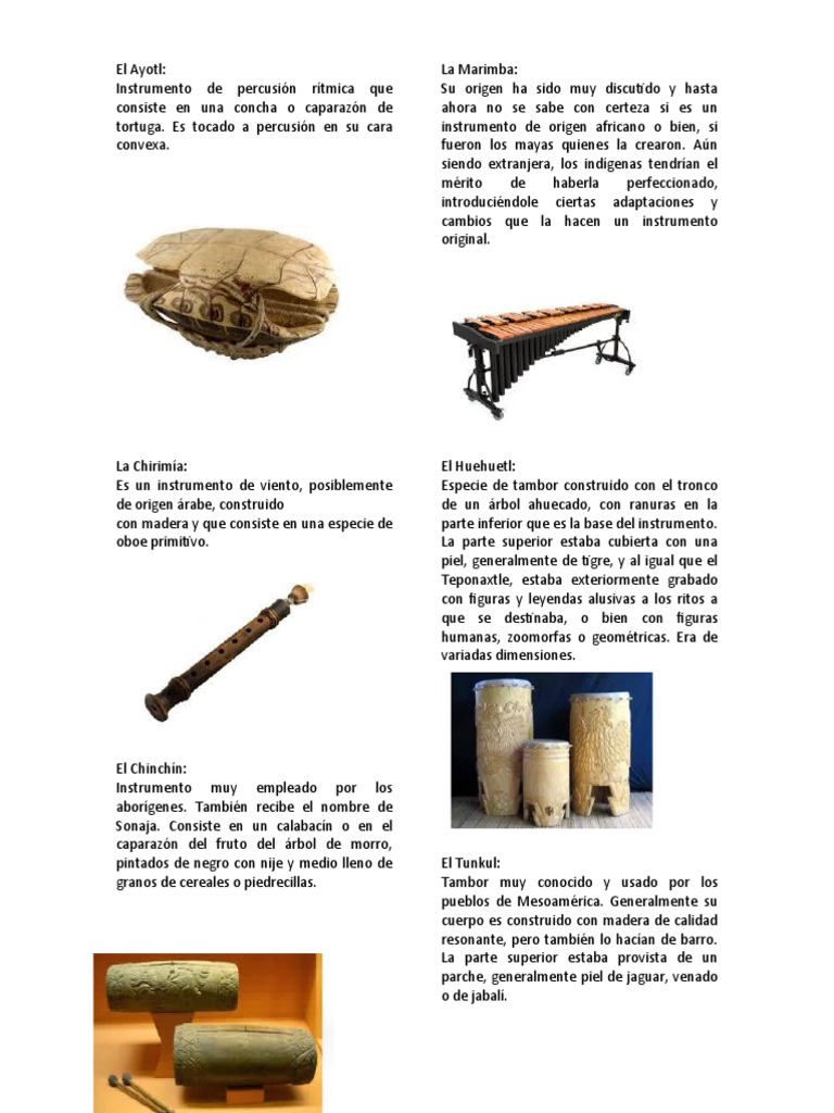 Instrumentos Musicales Indígenas de Mesoamérica | PDF | Instrumentos ...