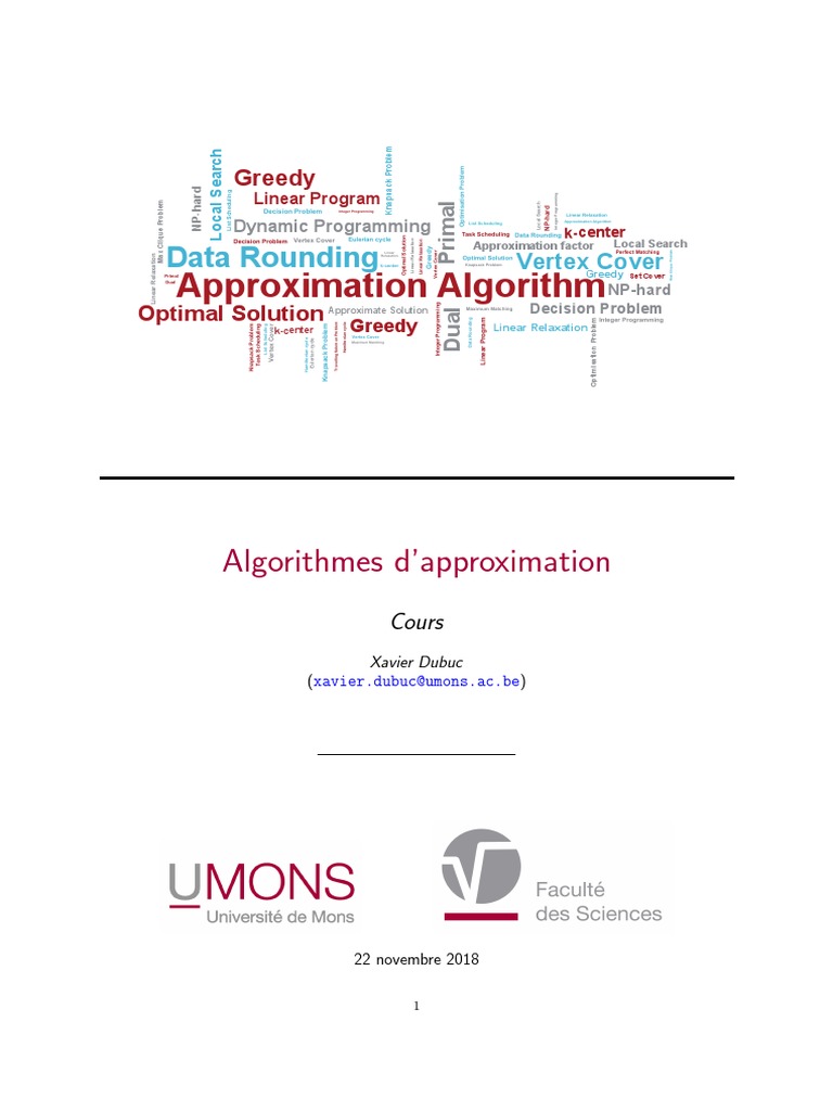 Algorithmes d'Approximation en Optimisation | PDF | Théorie du calcul ...