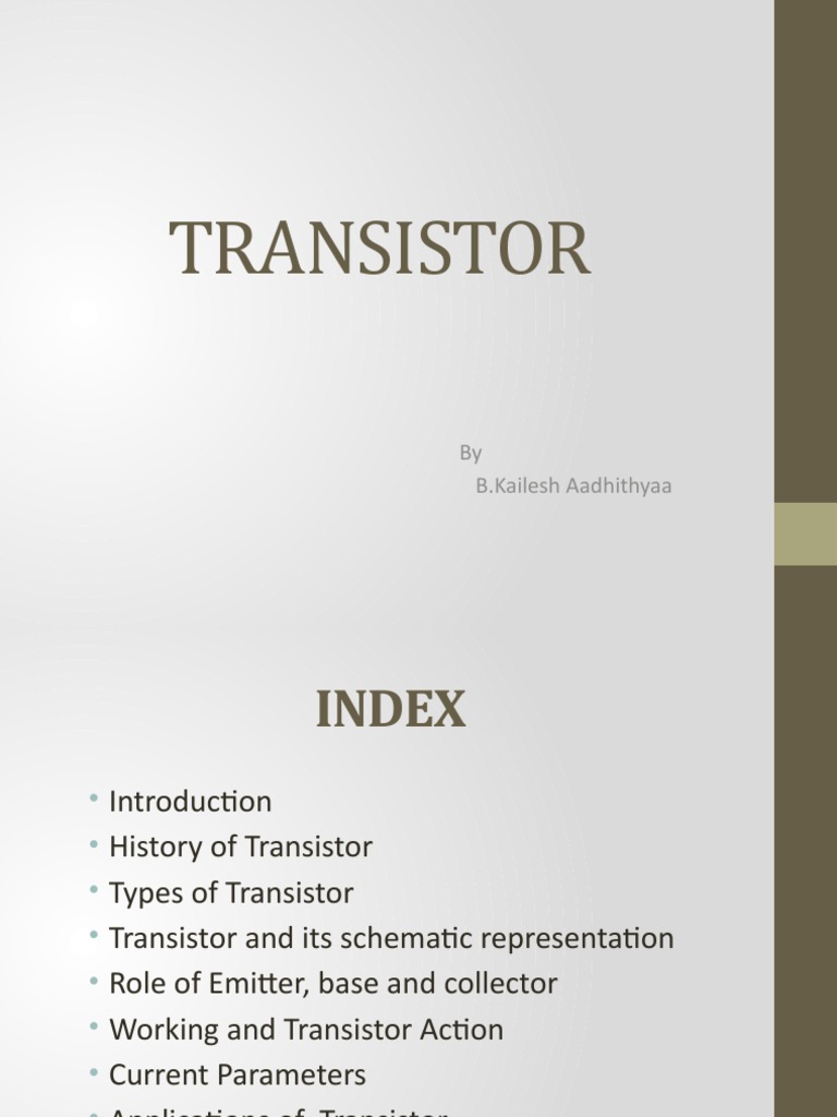 Understanding Transistors: Types & Functions | PDF | Bipolar Junction ...