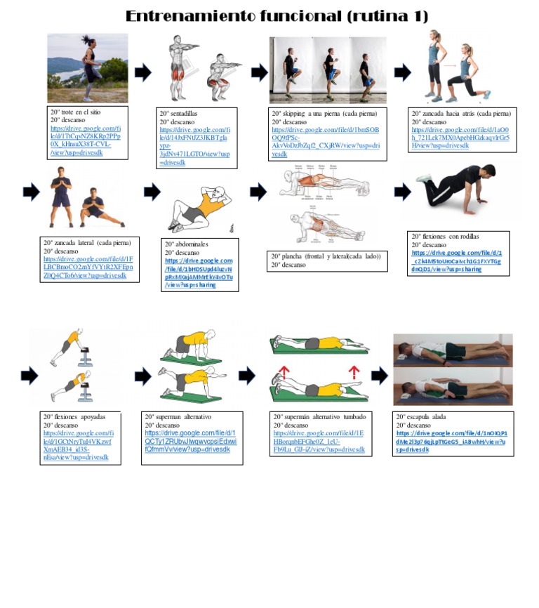 Entrenamiento Funcional Rutina 1 | PDF | Superman