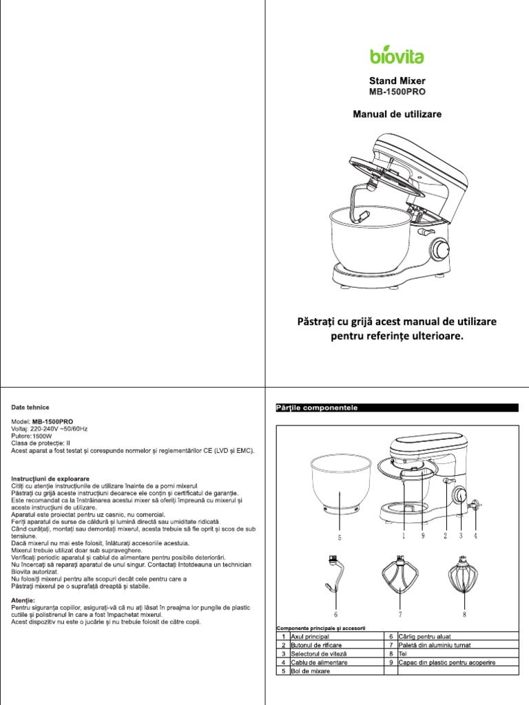 Instruction Manual MB 1500 | PDF