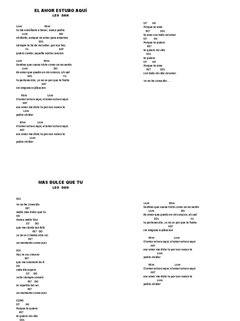 Cancionero de Leo Dan | PDF | Amor