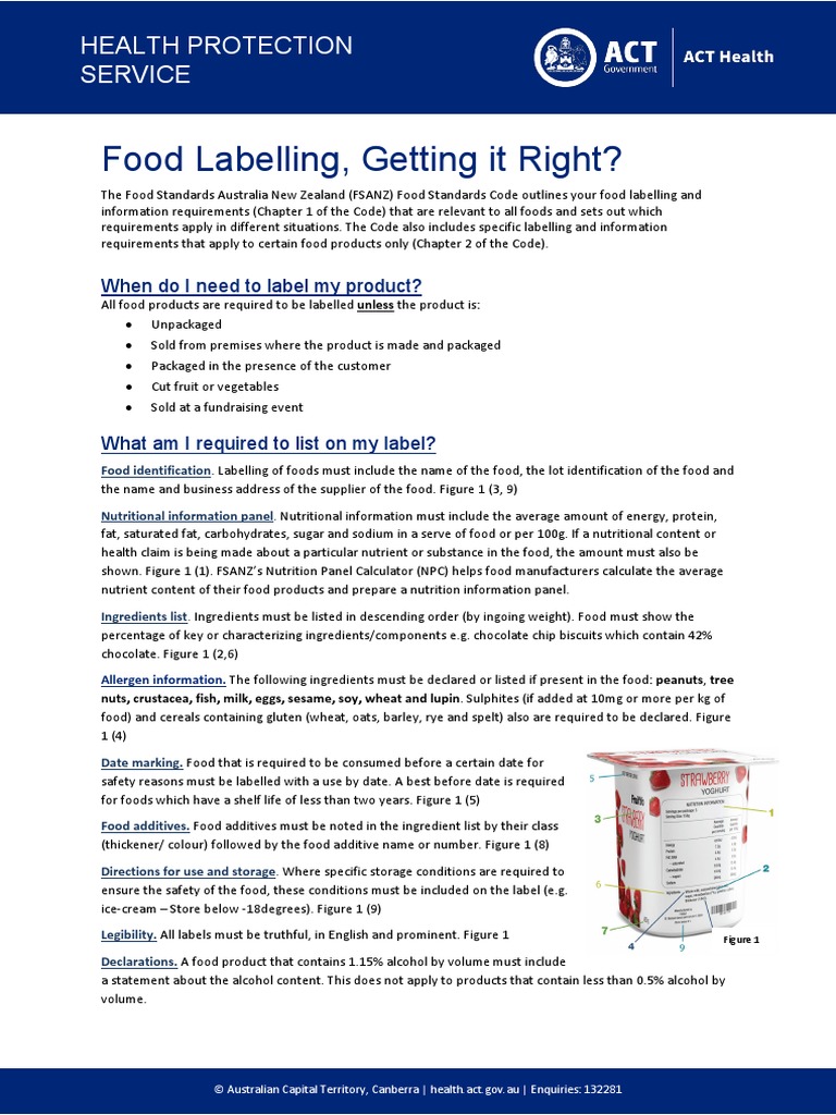 Food Labelling Fact Sheet | Download Free PDF | Foods | Nutrition Facts ...
