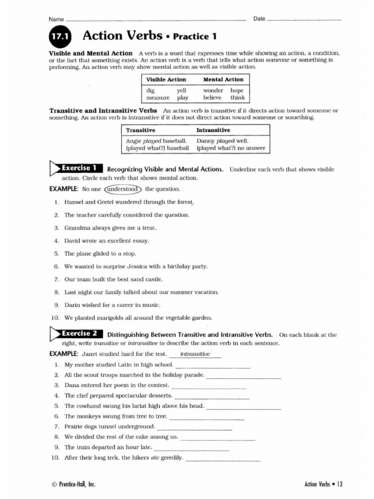 Verbs REvision | PDF