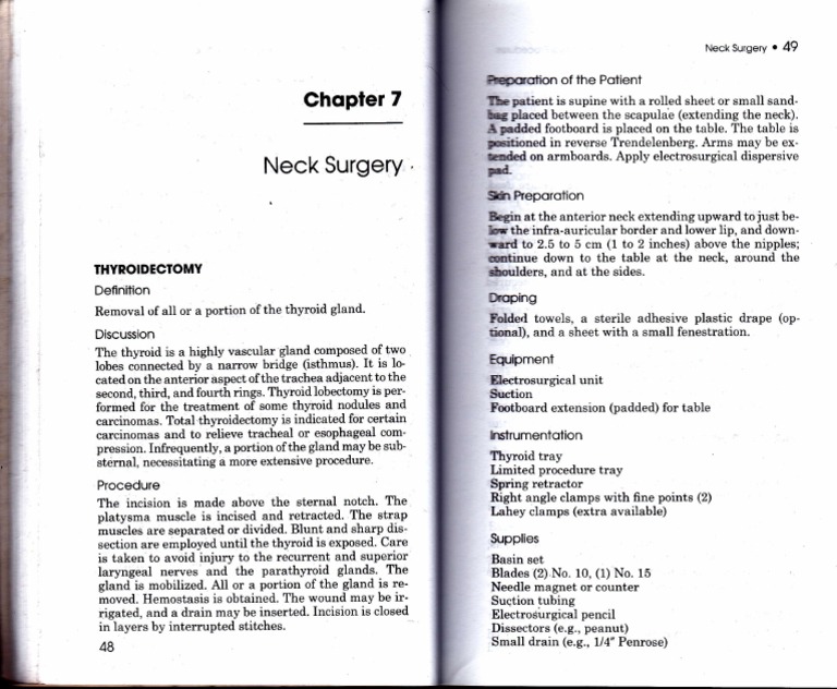 Thyroidectomy Procedure Overview | PDF