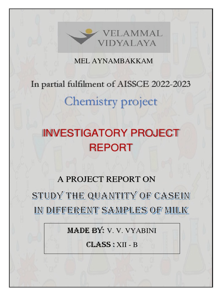 Study of Casin in Milk - Vel | PDF | Milk | Nutrition