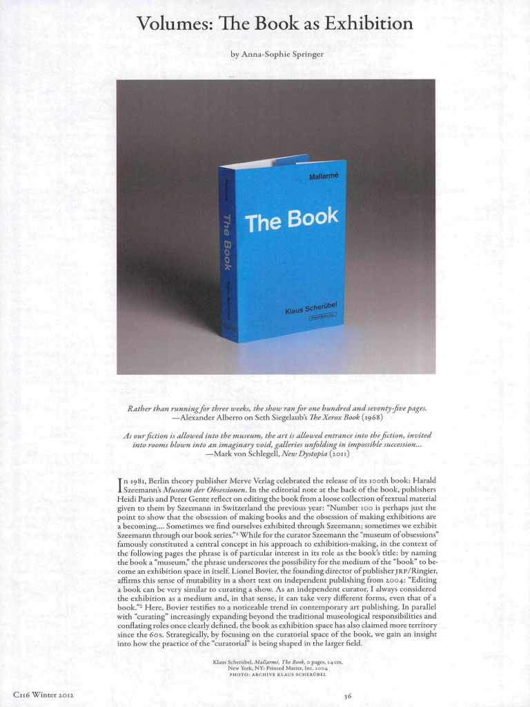 Book As Exhibition | PDF | Books | Curator