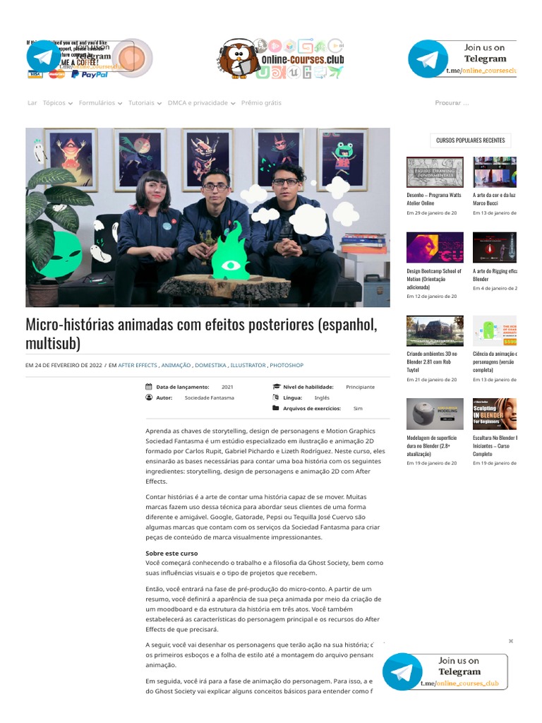 Micro-Stories Animadas Com After Effects (Espanhol, Multisub) - Cursos ...