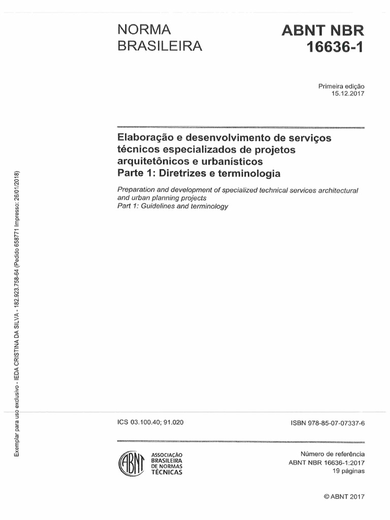 Abnt NBR 16636-1 | PDF