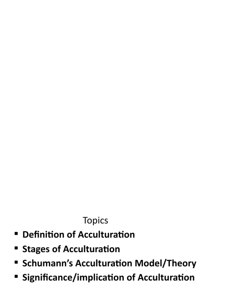 Acculturation | PDF | Second Language Acquisition | Second Language